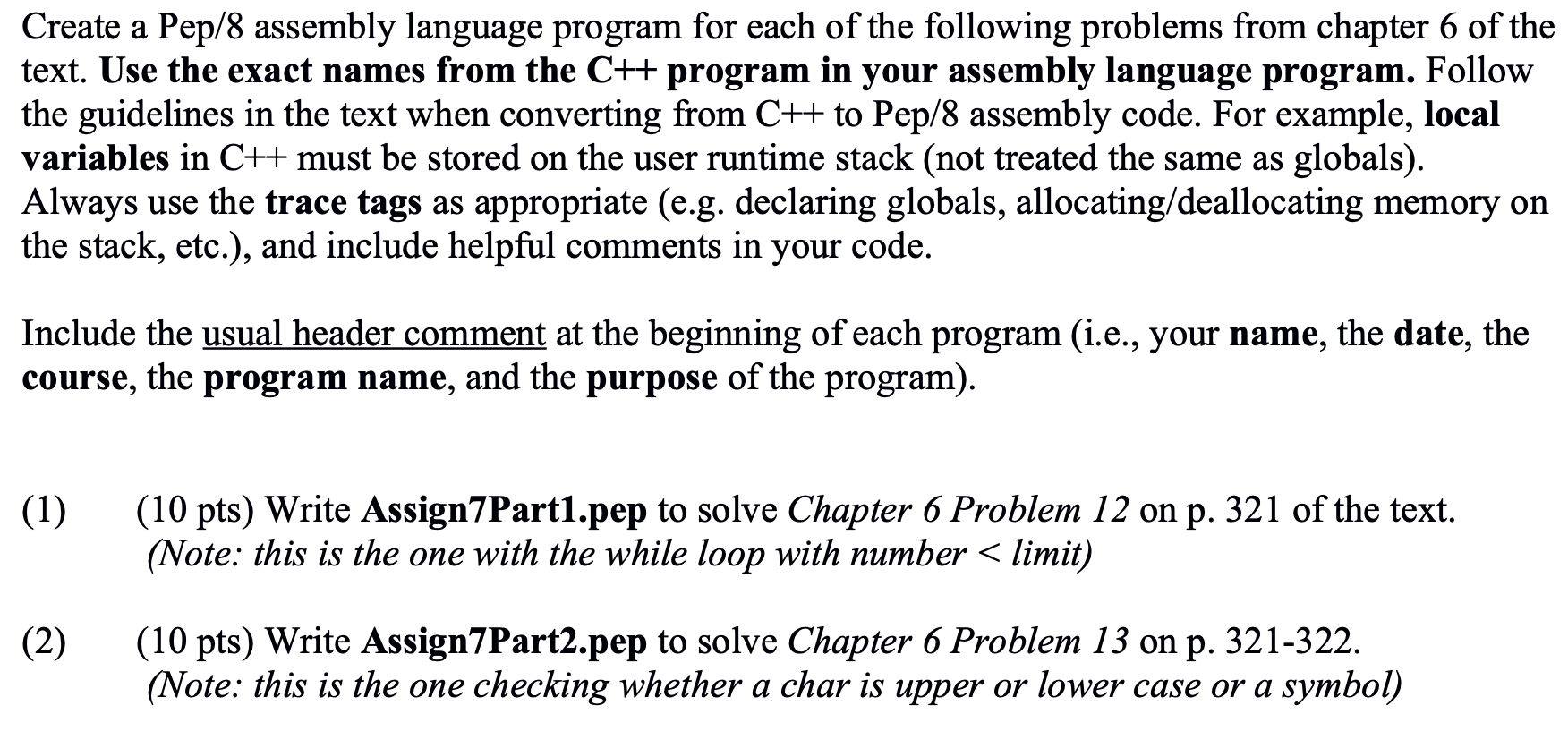 12. Translate the following C++ program to Pep/8 | Chegg.com