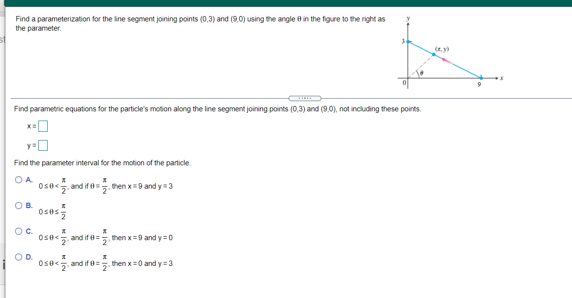 Solved Find a parameterization for the line segment joining | Chegg.com