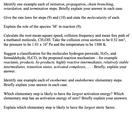 Solved Identify one example each of initiation, propagation, | Chegg.com
