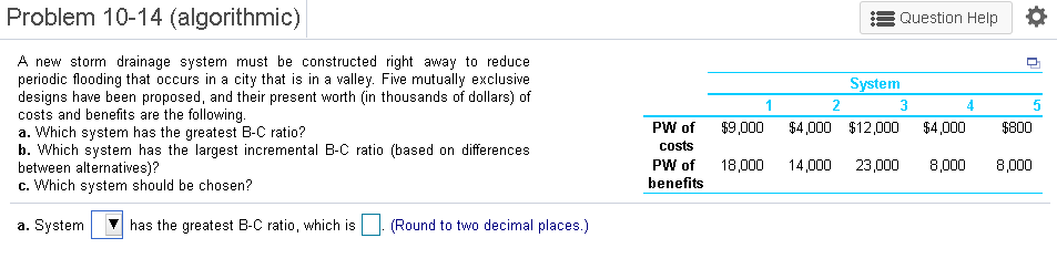 Solved Problem 10-14 (algorithmic) Question Help A new storm | Chegg.com