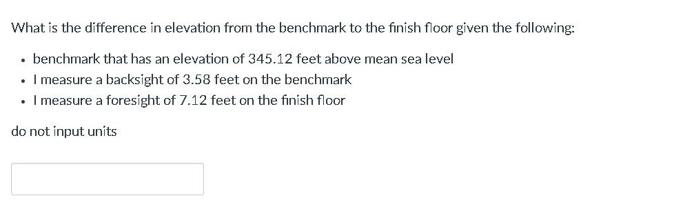 Solved What is the difference in elevation from the | Chegg.com