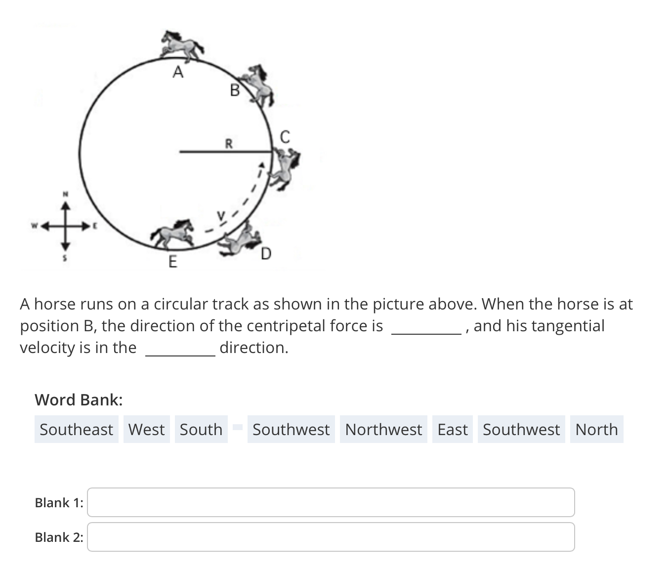 [Solved]: A horse runs on a circular track as shown in the