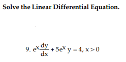 Solved Solve the Linear Differential | Chegg.com