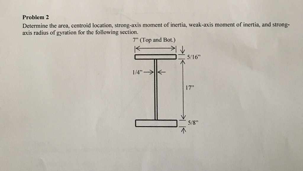 Solved Problem 2 Determine the area, centroid location, | Chegg.com
