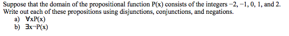 Solved Suppose that the domain of the propositional function | Chegg.com