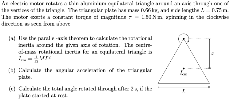 Solved An electric motor rotates a thin aluminium | Chegg.com