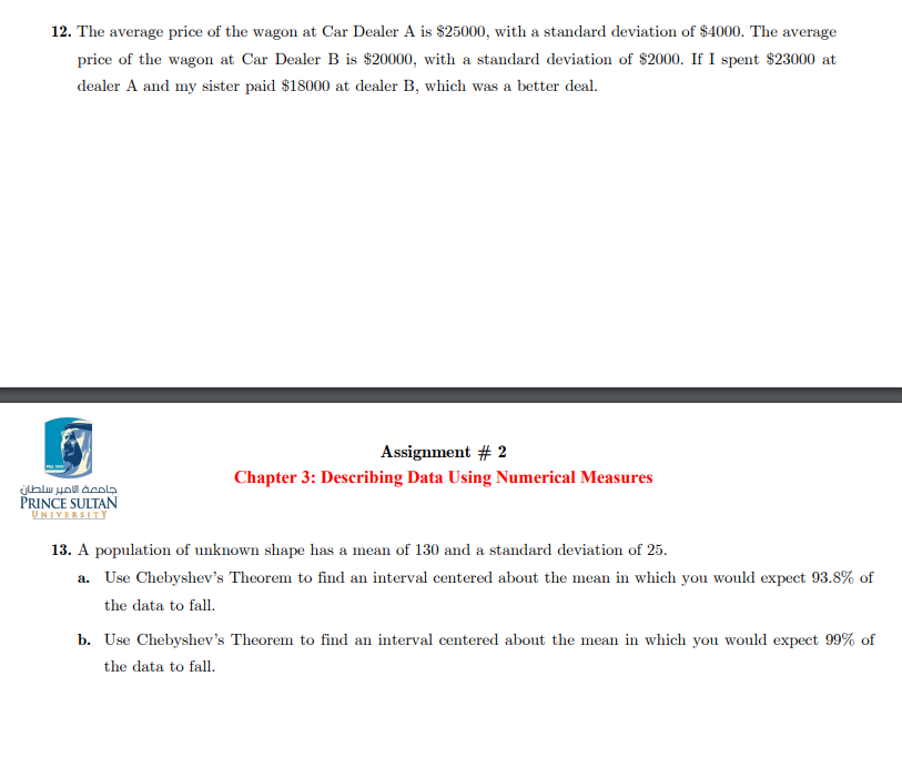 Solved 12. The average price of the wagon at Car Dealer A is | Chegg.com