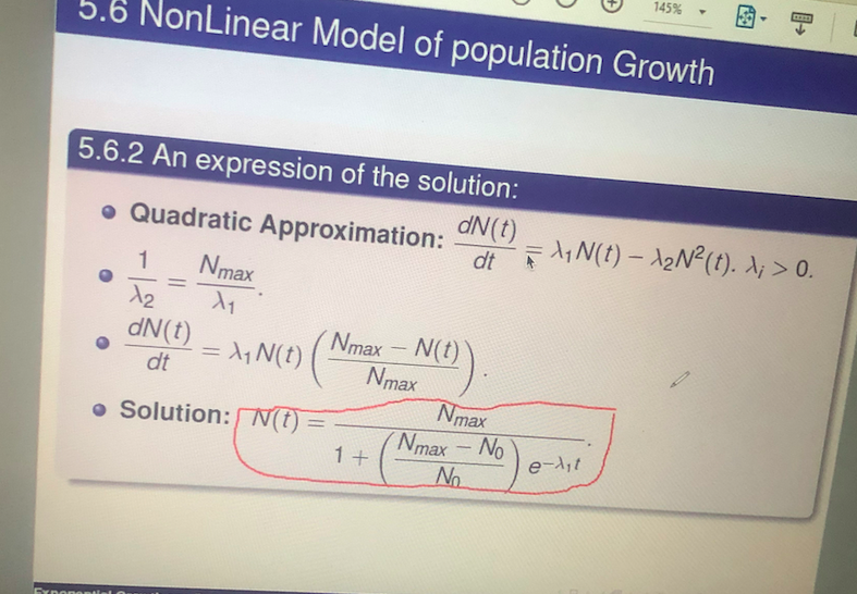 Solved Growth 5.6 NonLinear Model of population Growth 5.6.2 | Chegg.com