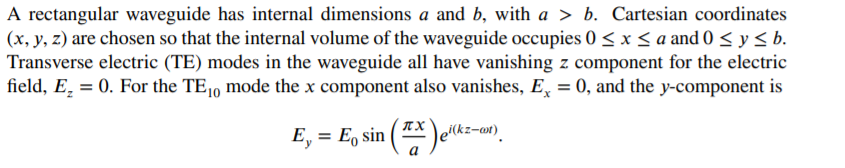 Solved Calculating the group velocity in a waveguide. (a) | Chegg.com
