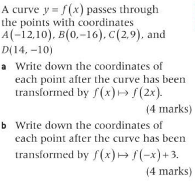 Solved A curve y=f(x) passes through the points with | Chegg.com