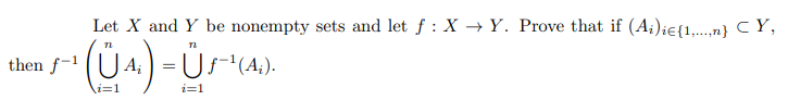 Solved Let X and Y be nonempty sets and let f : X+Y. Prove | Chegg.com