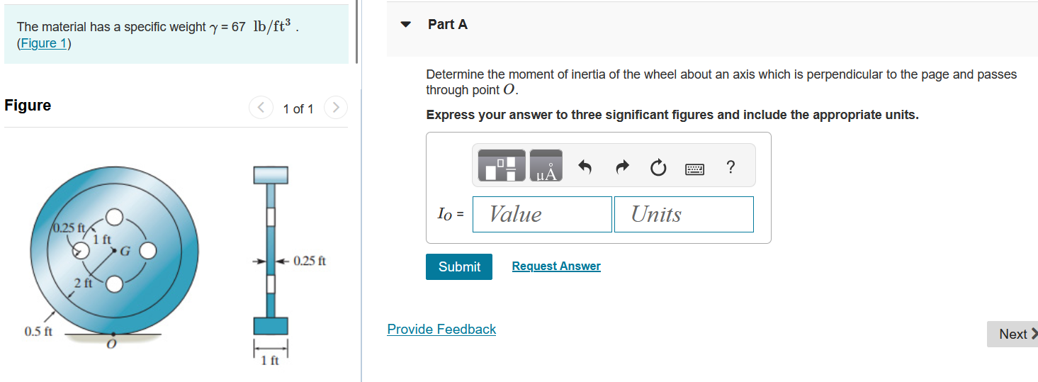 Solved The material has a specific weight \\( \\gamma=67 | Chegg.com