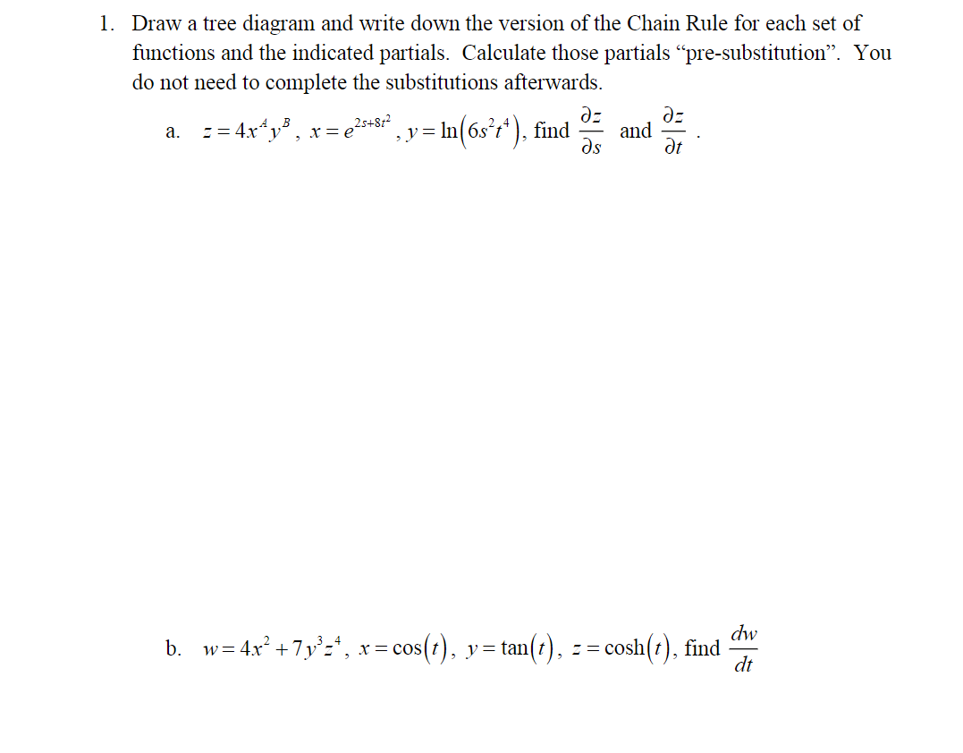 Solved 1. Draw a tree diagram and write down the version of | Chegg.com