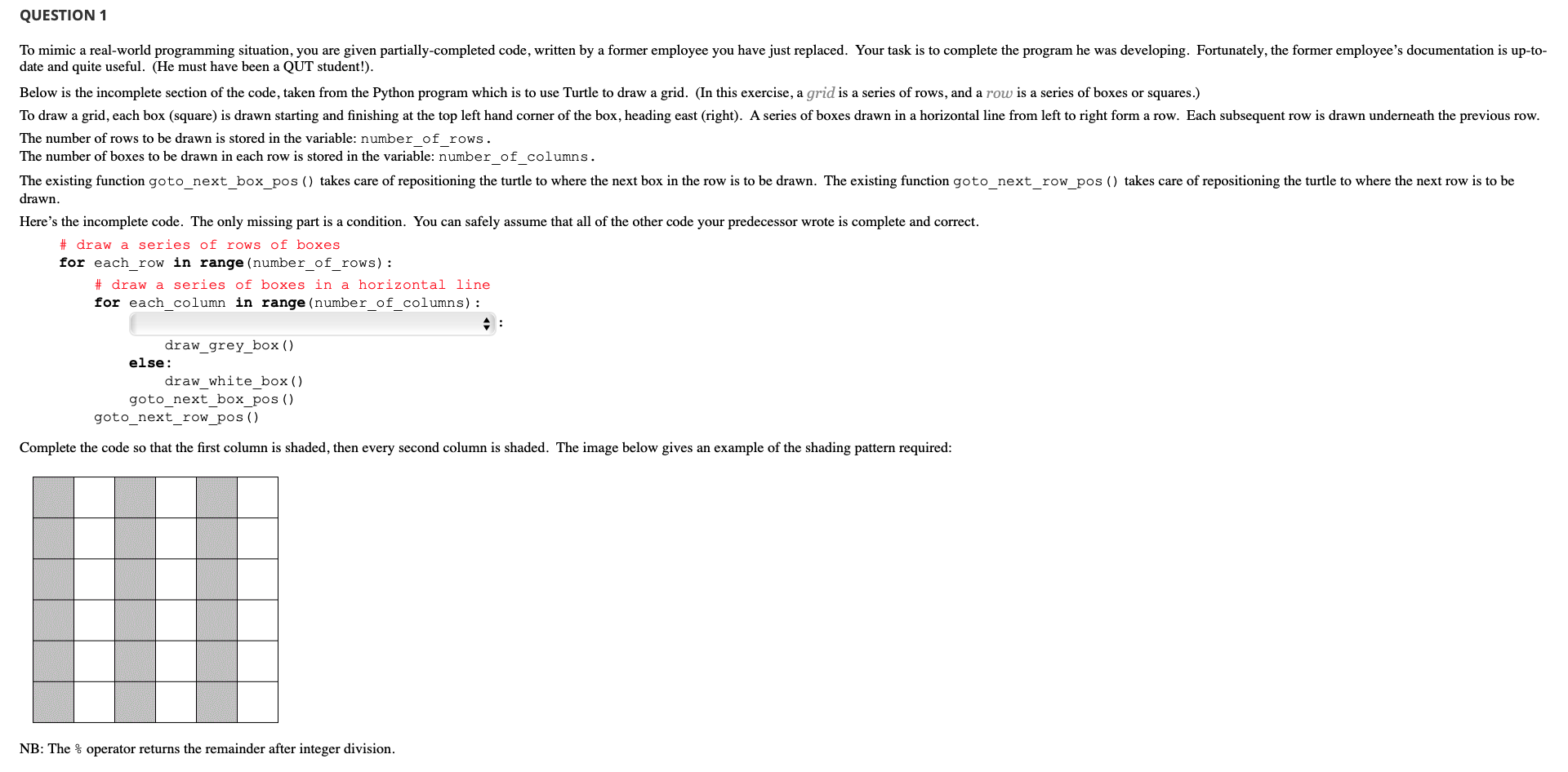 Solved QUESTION 1 To mimic a real-world programming | Chegg.com
