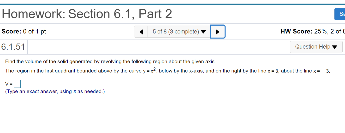 Solved Homework Section 6 1 Part 2 Sa Score 0 Of 1 Pt 5