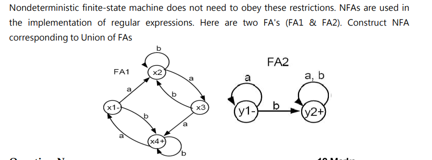 Solved Nondeterministic finite-state machine does not need | Chegg.com