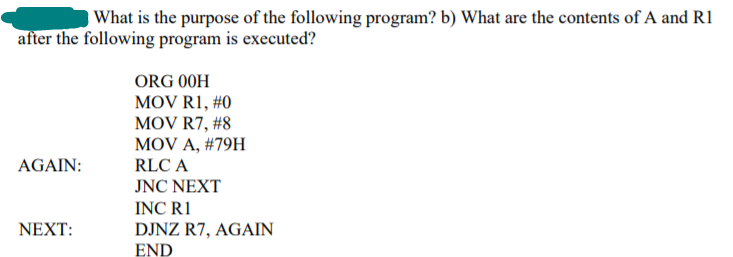 Solved a) What is the purpose of the following program? b) | Chegg.com