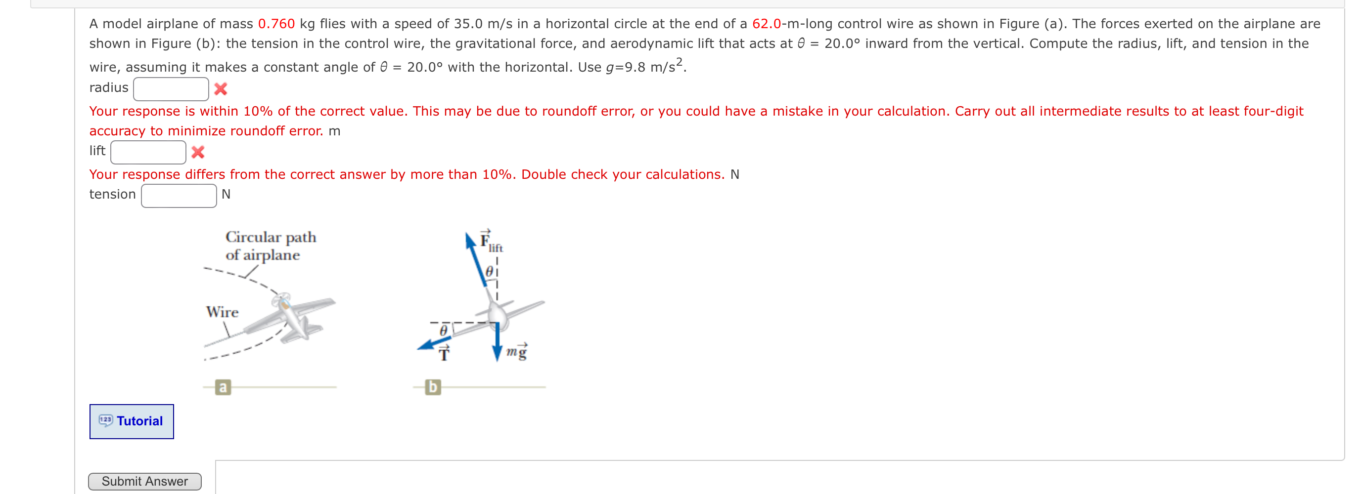 Solved A model airplane of mass 0.760 ﻿kg flies with a speed | Chegg.com