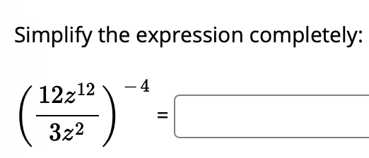 Solved Simplify the expression completely: -4 12212 = 322 | Chegg.com