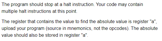 The program should stop at a halt instruction. Your | Chegg.com
