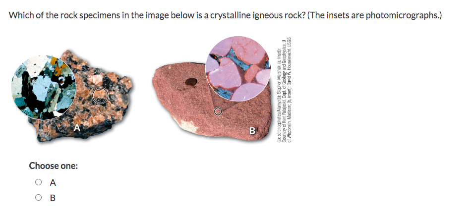 Solved What's the difference between a crystalline igneous | Chegg.com