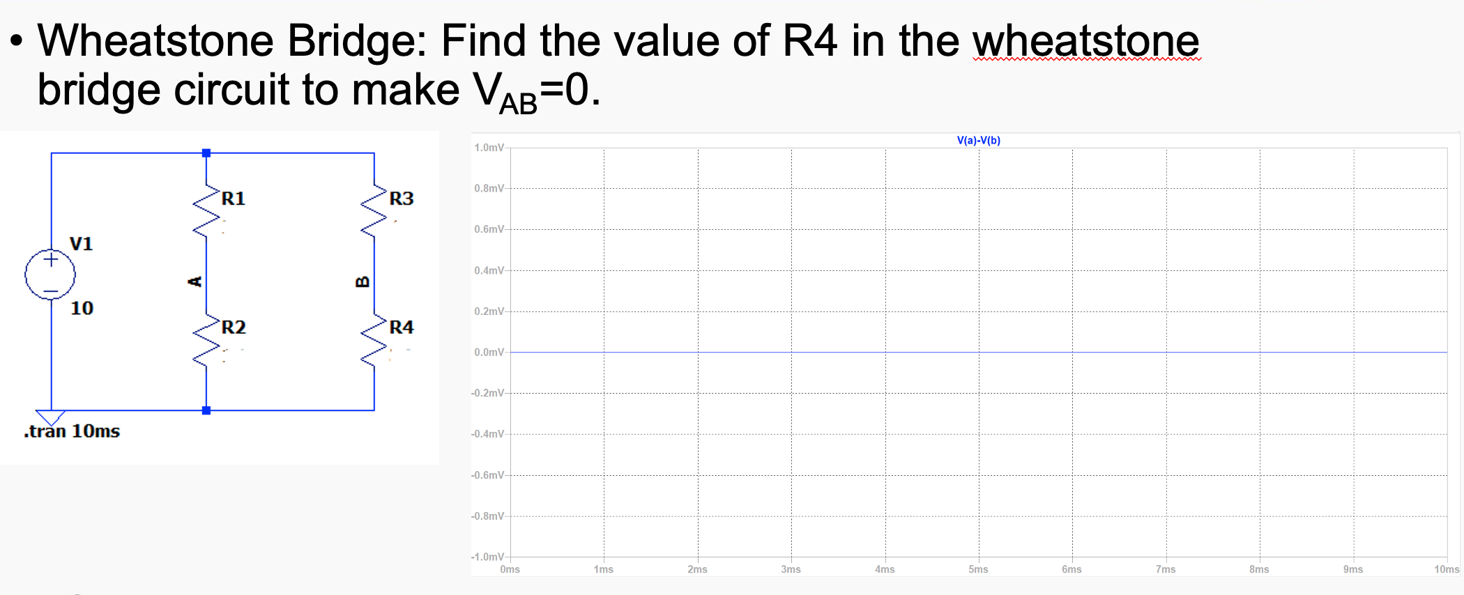 Solved • Wheatstone Bridge: Find the value of R4 in the | Chegg.com