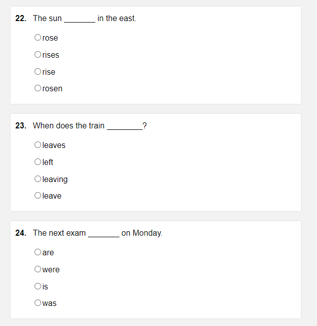 Solved 19. Change the sentence into past simple tense. 'She | Chegg.com