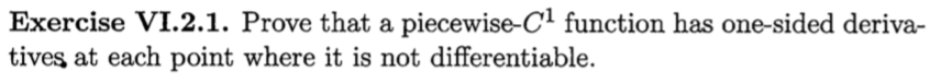 Solved Exercise VI.2.1. Prove that a piecewise-C1 function | Chegg.com