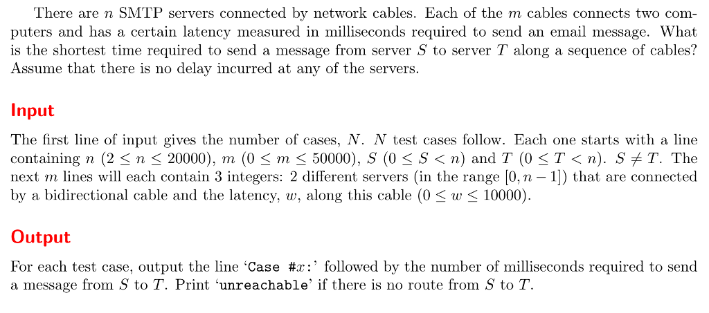 Solved There are n SMTP servers connected by network cables. | Chegg.com