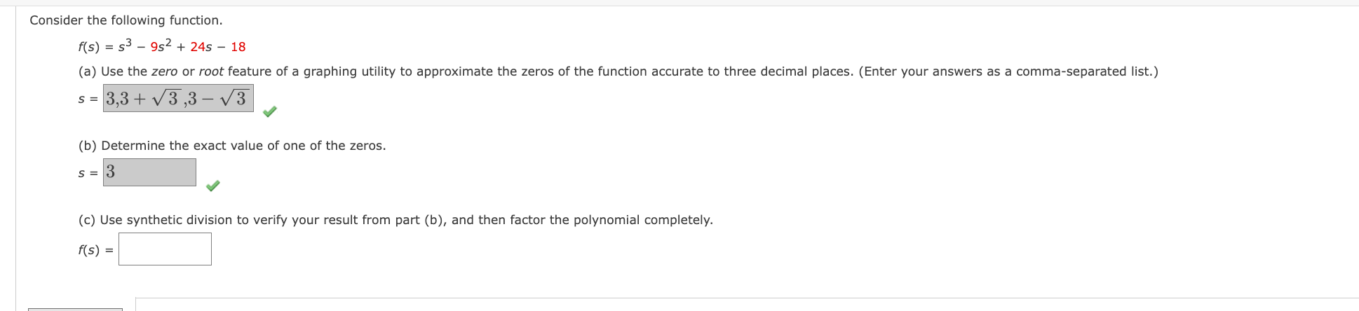 Solved Consider the following function, Function Factors fx) | Chegg.com