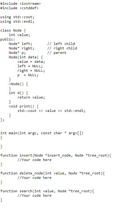 Solved In C++ implement insert() in the following code and | Chegg.com