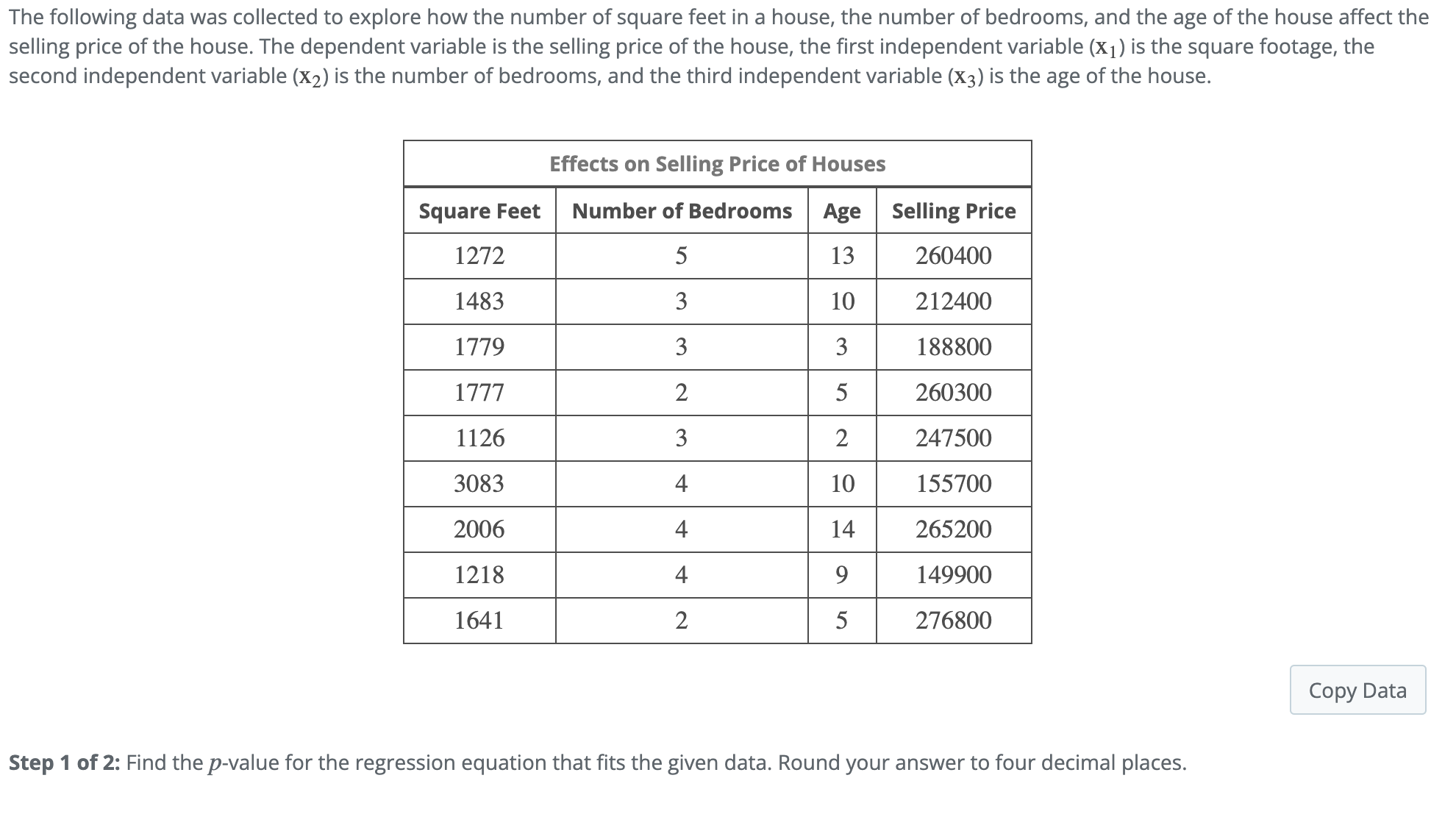 Solved Step 2 of 2:Determine if a statistically significant | Chegg.com
