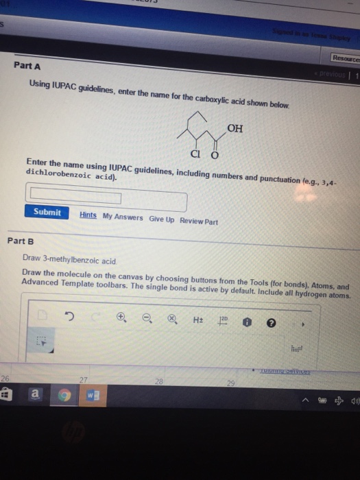 Solved Using IUPAC guidelines, enter the name for the | Chegg.com
