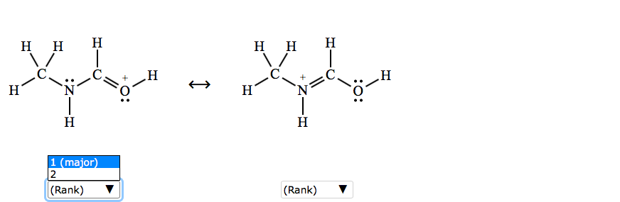 Solved Rank the resonance structures in each row of the | Chegg.com