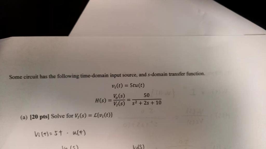 Solved Some circuit has the following time-domain input | Chegg.com