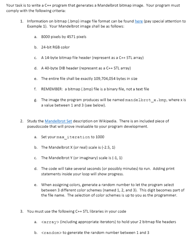 Solved Your Task Is To Write A C Program That Generates A 