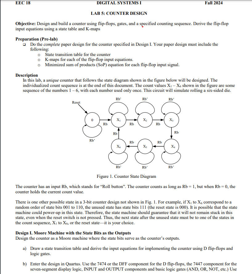 Solved Objective: Design and build a counter using | Chegg.com