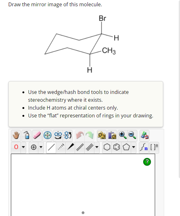 Solved Draw the mirror image of this molecule. - Use the | Chegg.com