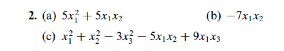 Solved In Exercises 1-2, express the quadratic form in the | Chegg.com