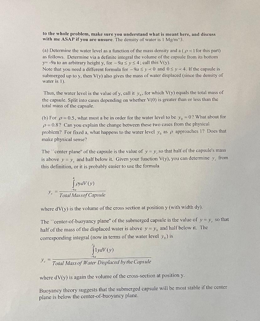 Solved Part A: Archimedes' Floating Paraboloid The greatest | Chegg.com