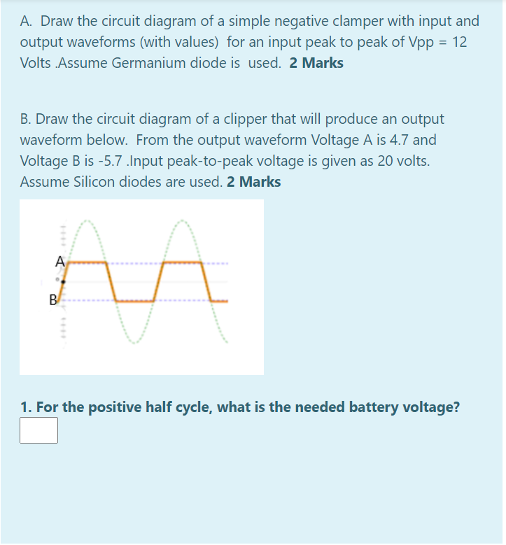 Solved A. Draw the circuit diagram of a simple negative | Chegg.com
