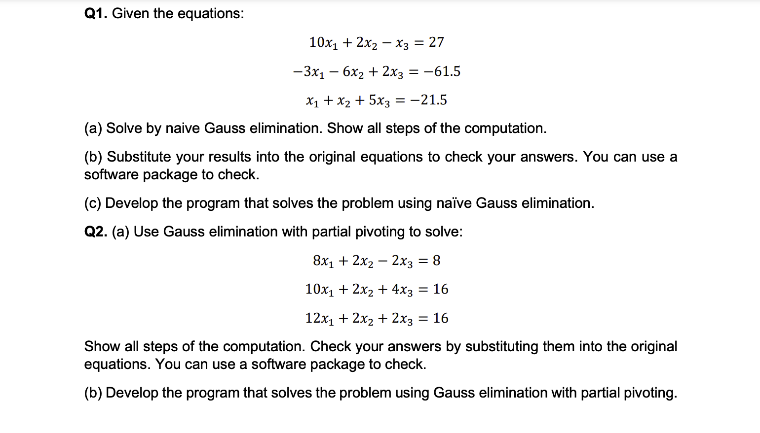 Solved Please help my with Q1c and Q2b Just need code only | Chegg.com