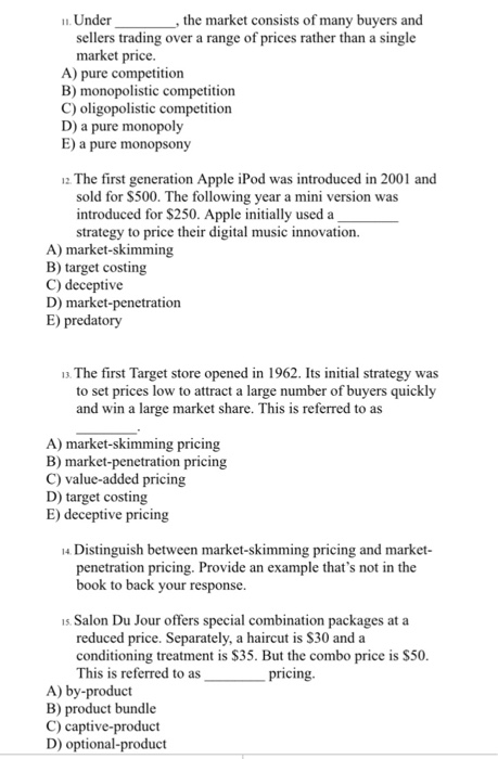 Solved is the only element in the marketing mix that | Chegg.com