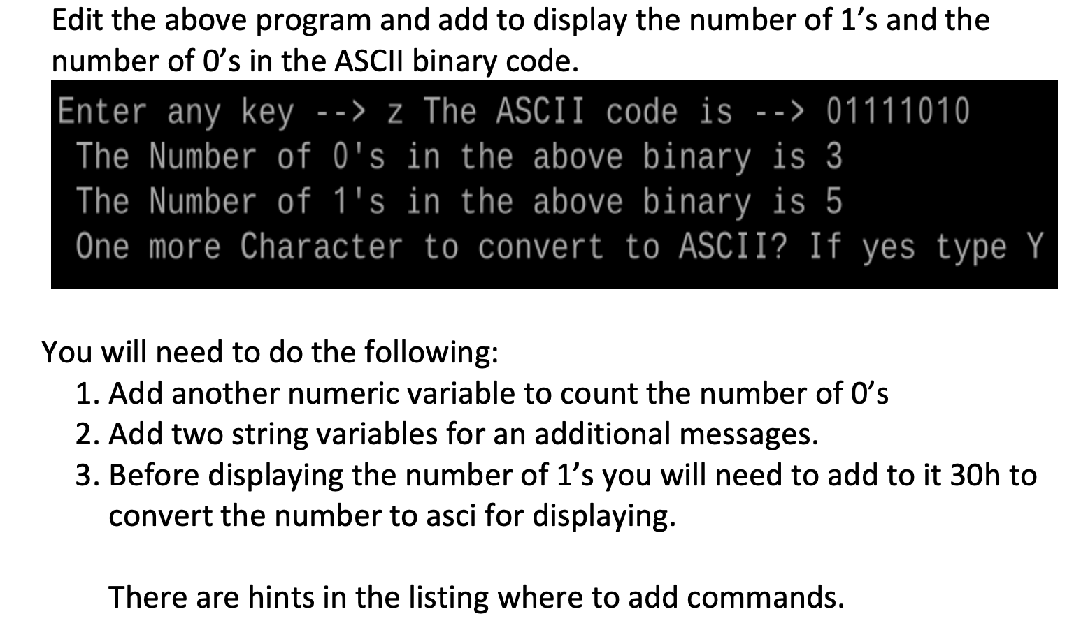 Solved ; THIS IS MY 4TH-4 PROGRAM will convert a charcter to | Chegg.com