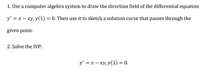 Solved 1. Use a computer algebra system to draw the | Chegg.com