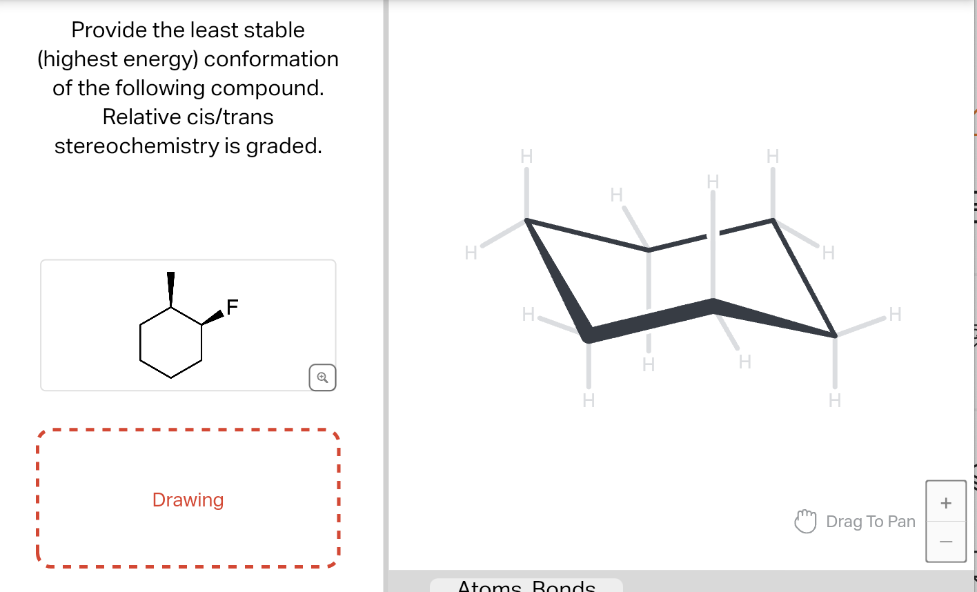 Provide the least stable (highest energy) | Chegg.com