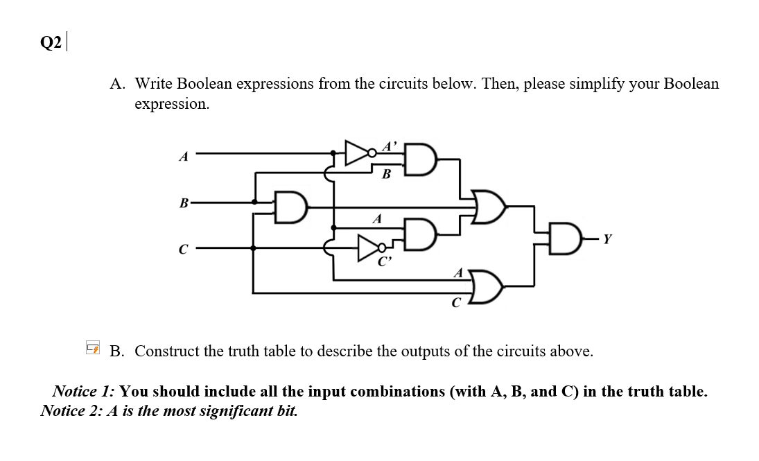 Solved A. Write Boolean expressions from the circuits below. | Chegg.com Solved A. Write Boolean expressions from the circuits below. | Chegg.com
