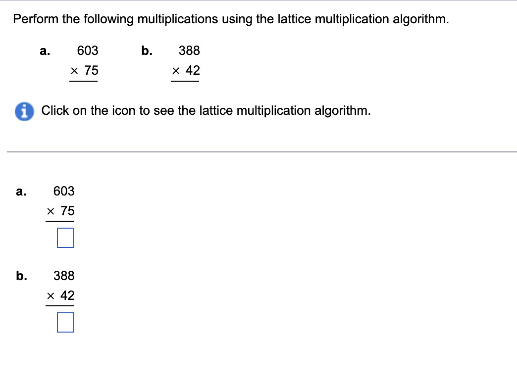 Solved Perform the following multiplications using the | Chegg.com