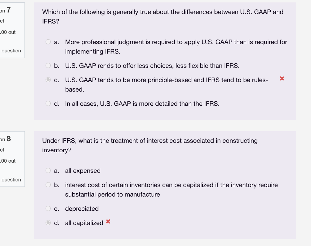 Solved on 7 ct .00 out question on 8 ct .00 out question | Chegg.com