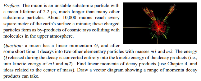 Solved Preface: The muon is an unstable subatomic particle | Chegg.com
